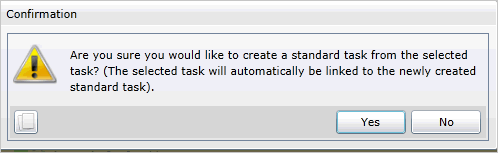 Creating a Standard Task from a custom task